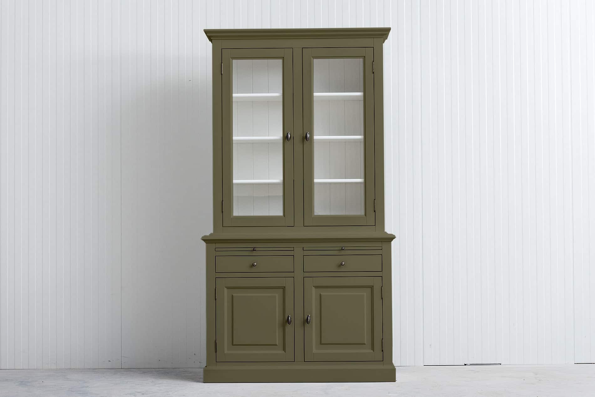 Landelijke Buffetkast Bo 2x2-deuren 2-laden groen